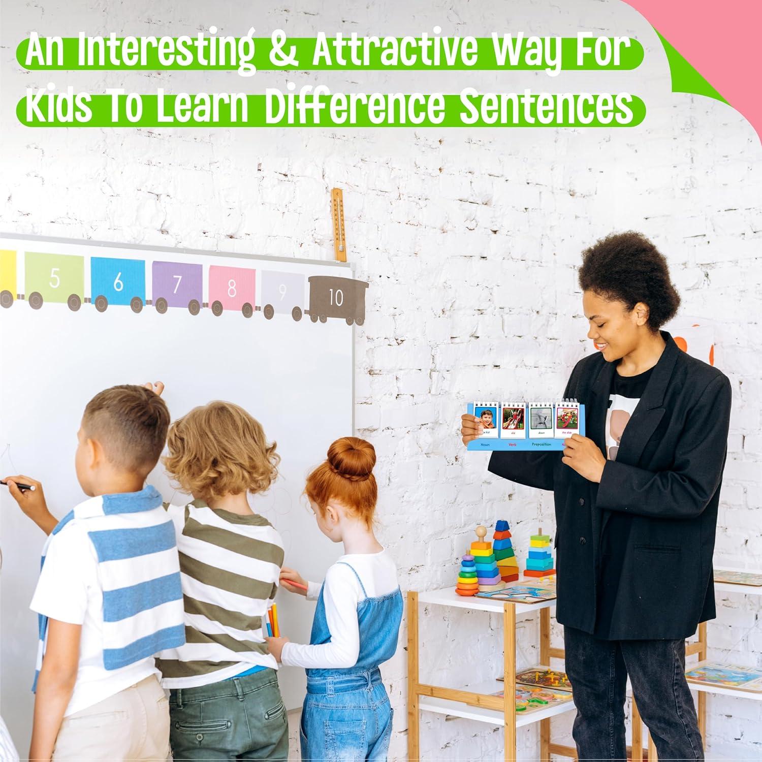 Sentence Flip Charts, 80 Double Sided Cards in Noun/Verb/Adjective ...