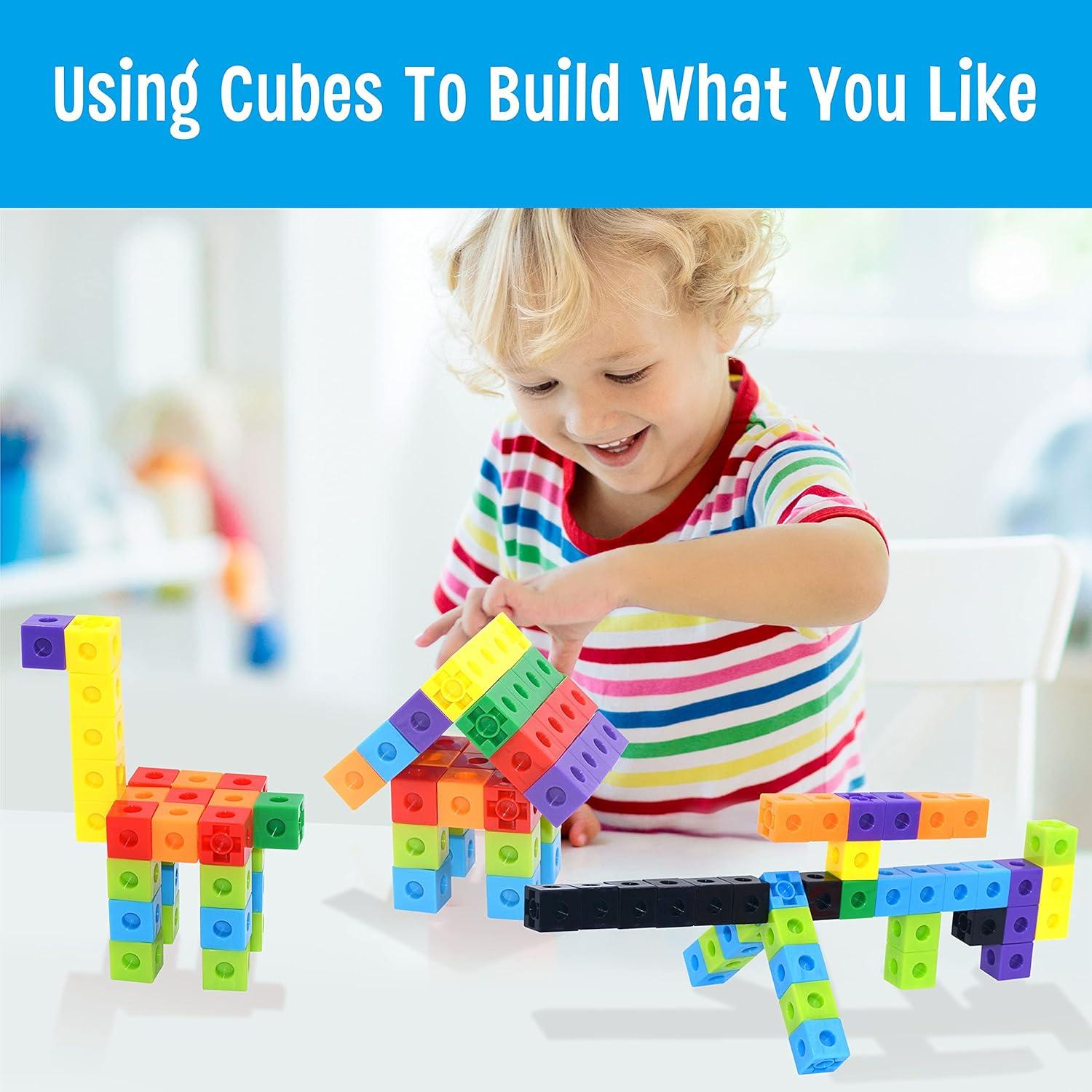 SpriteGru Math Linking Cubes, Math Cubes Manipulatives with Activity ...